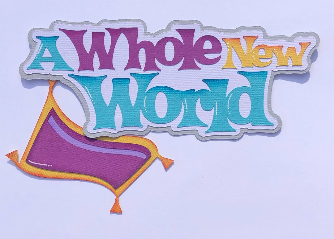 Scrapbook Title, New World, Genie, Princess, Disney, Paper Piecing Die ...