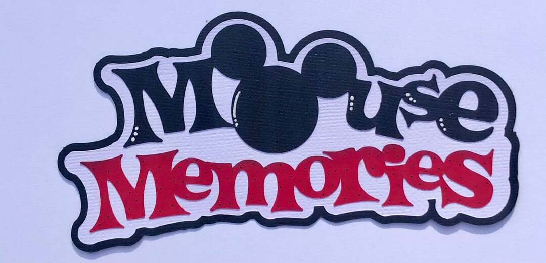 Scrapbook Title, Mouse Memories, Disney, Paper Piecing Die Cut ...