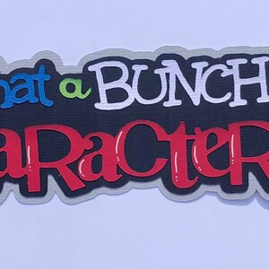 Scrapbook Title Characters, Paper Piecing Die Cut, Reddie13 - Etsy