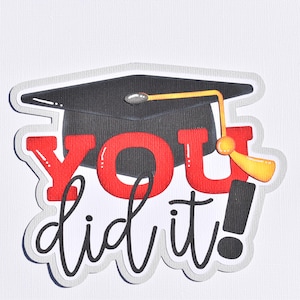 Scrapbook Title, You Did It! Graduation, Paper Piecing, Die Cut ...