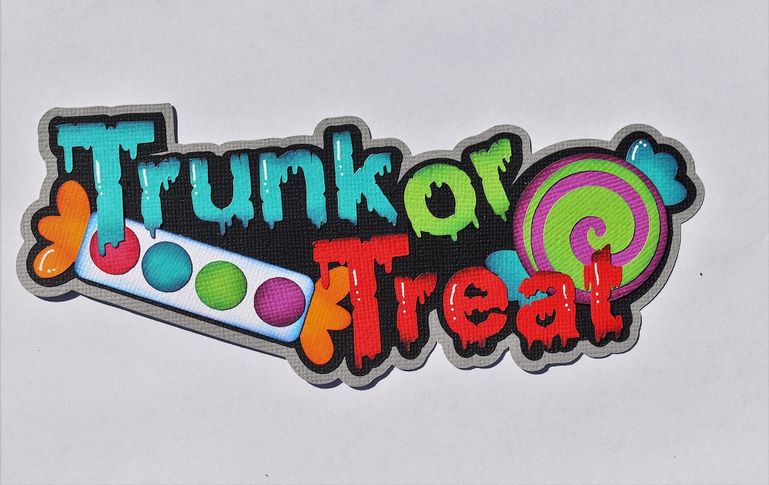 Scrapbook Title Trunk or Treat, Halloween, Trick or Treating, Paper ...