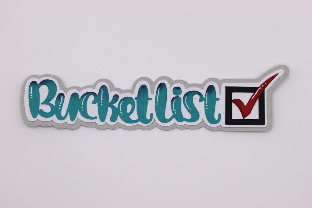 Scrapbook Title, Bucketlist, Goals, Life, Paper Piecing, Die Cut ...