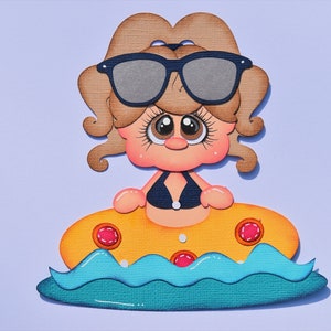 Paper Piecing Girl in Floaties, Scrapbook Paper Piecing, Summer, Pool ...