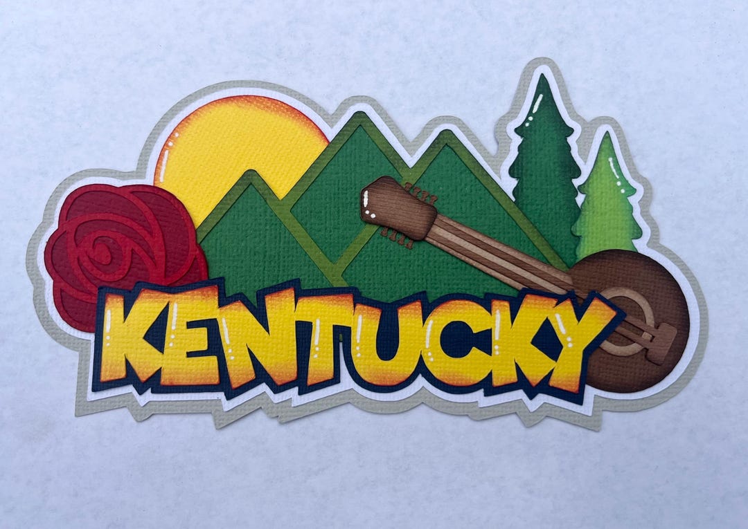 Scrapbook Title, Kentucky, State, Travel, Vacation, Paper Piecing, Die ...