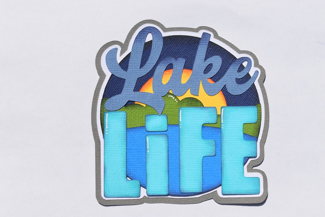Paper Piecing Lake Life, Scrapbook, Page, Layout, Die Cut, Camp, - Etsy