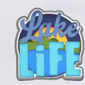 Paper Piecing Lake Life, Scrapbook, Page, Layout, Die Cut, Camp, - Etsy