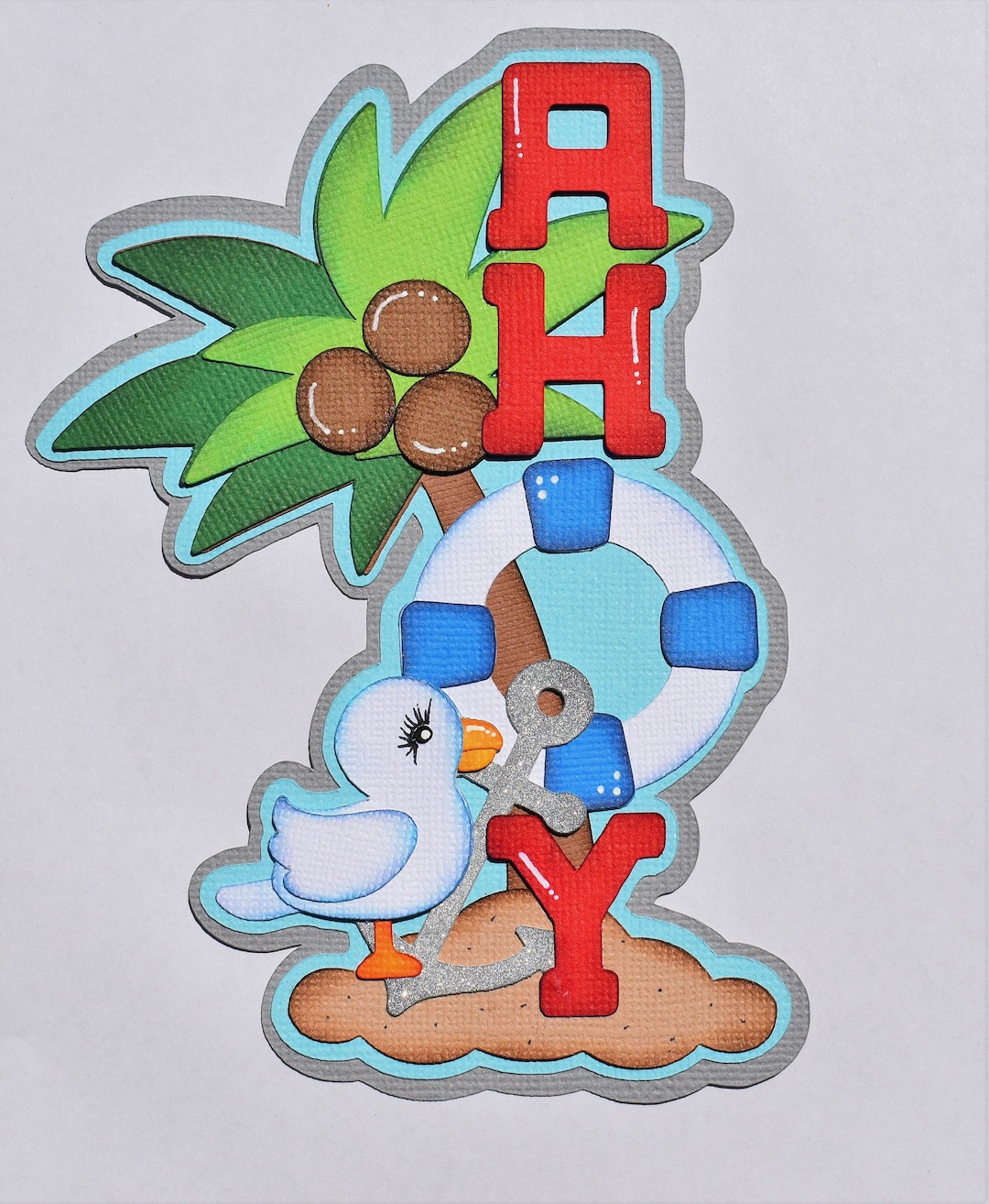 Paper Piecing Ahoy, Summer, Ocean, Seagull, Vacation, Summer, Scrapbook ...