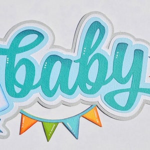 Paper Piecing Baby Title, Boy, for Scrapbook Pages, Layouts. Die Cuts ...