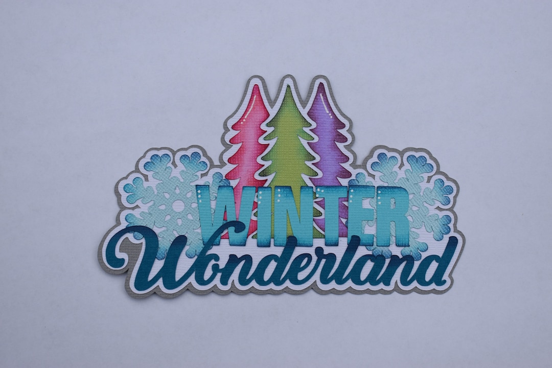Paper Piecing Winter Wonderland, Scrapbook, Page, Layout, Die Cut - Etsy