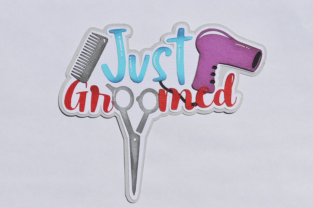 Paper Piecing Title "just Groomed" Dog, Cat, Scrapbook, Page, Layout ...