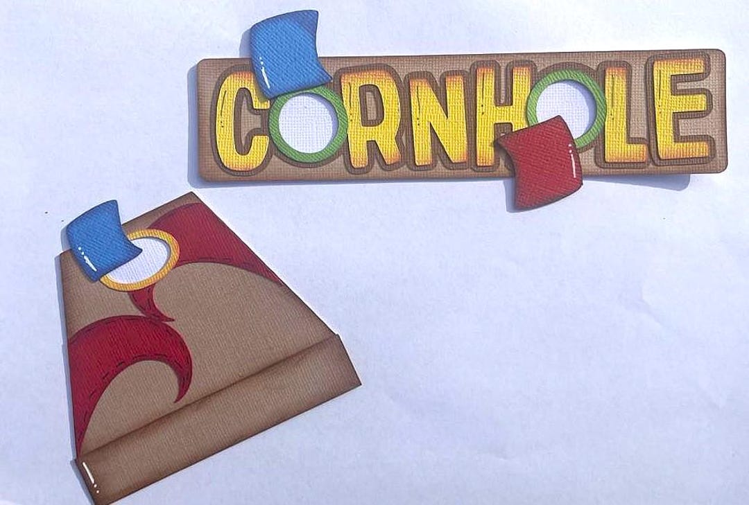 Scrapbook Title, Cornhole, Activities, Paper Piecing, Die Cut, Reddie13 ...