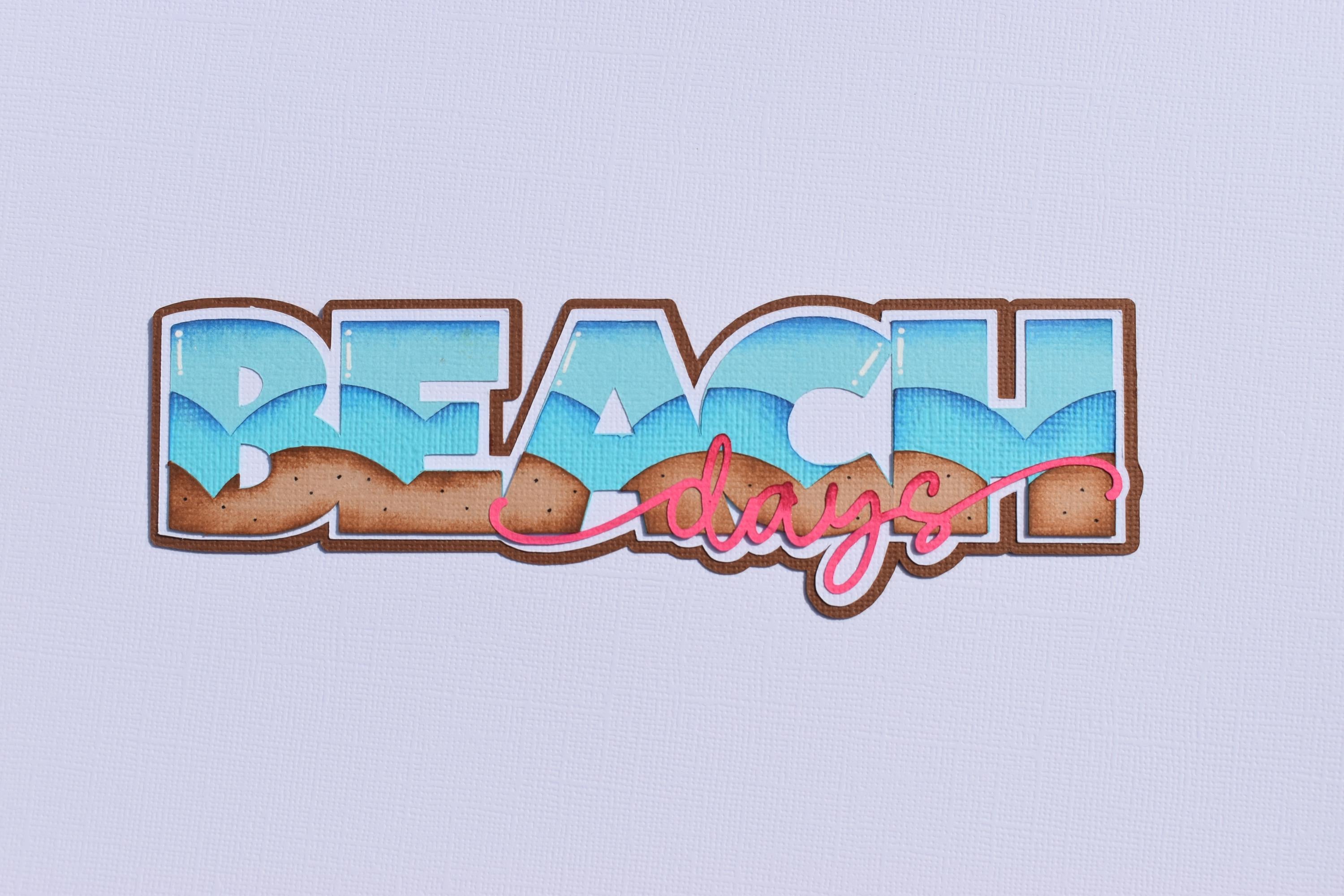 Scrapbook Title Beach Days, Ocean, Vacation, Paper Piecing, Die Cut ...