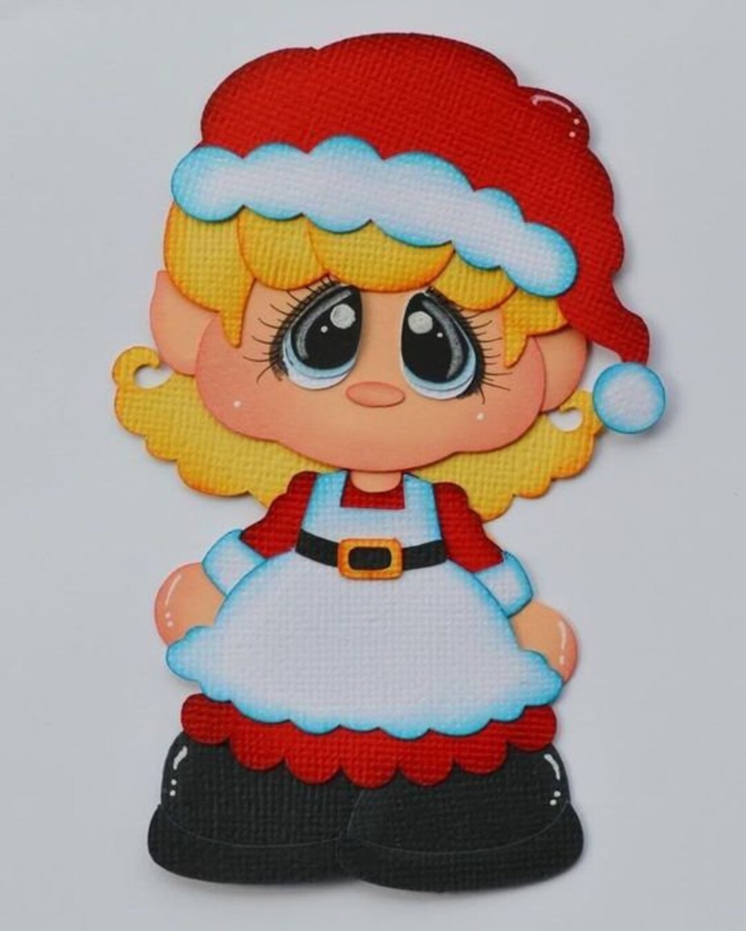 Paper Piecing, Girl Elf, Christmas, Scrapbook Accent, Die Cut, Reddie13 ...