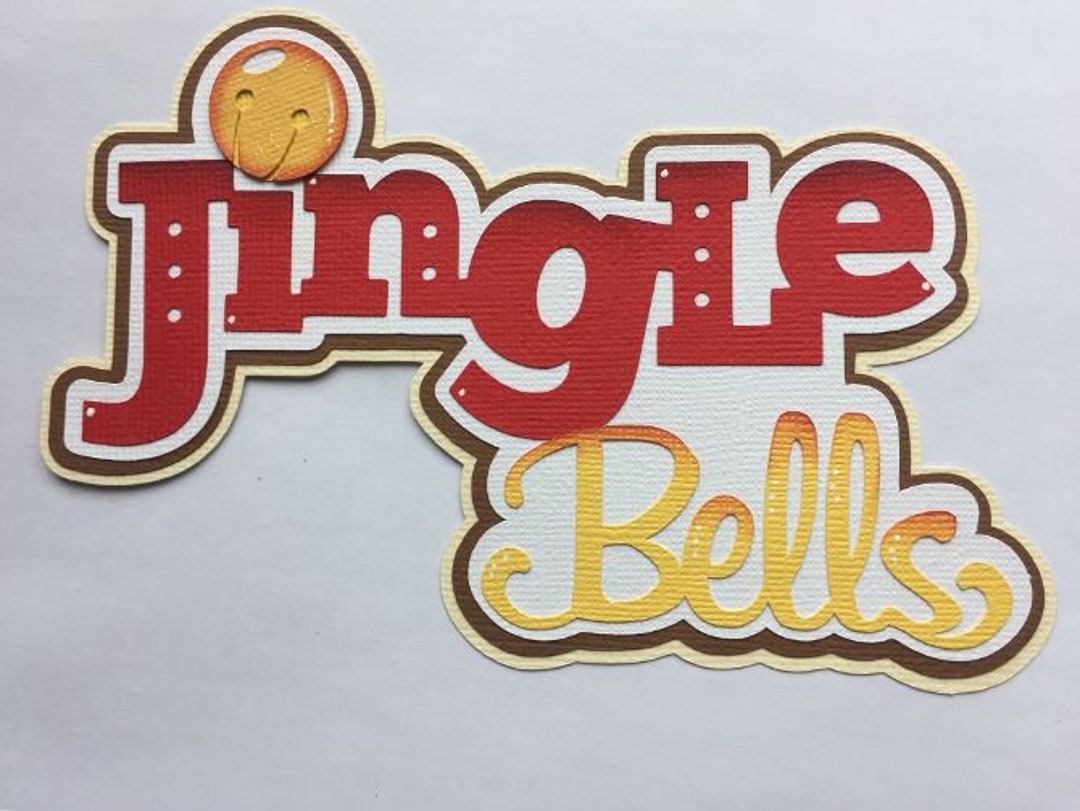Paper Piecing Jingle Bells Scrapbook Title, for Christmas, Pictures ...