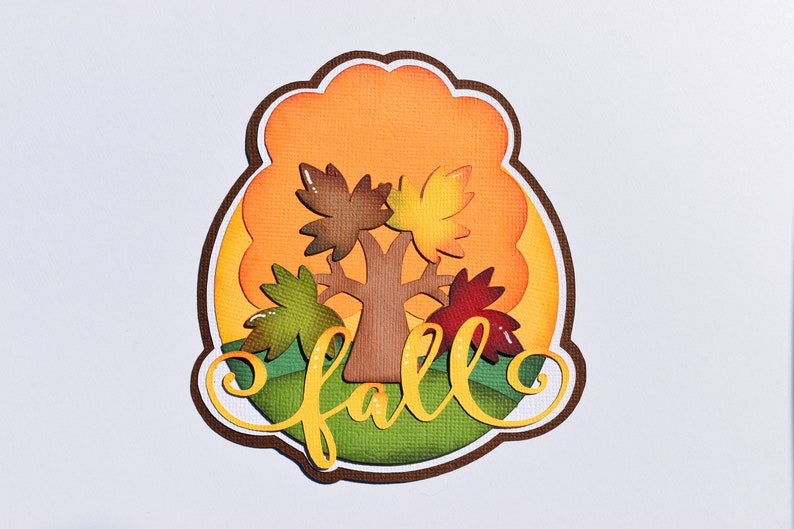 Paper Piecing Fall Title, Leaves, Season, Scrapbook Title, Page,layout ...