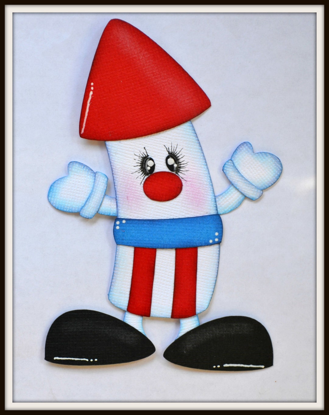 Craftecafe Paper Piecing Firecracker for Premade Scrapbook Page Layout ...