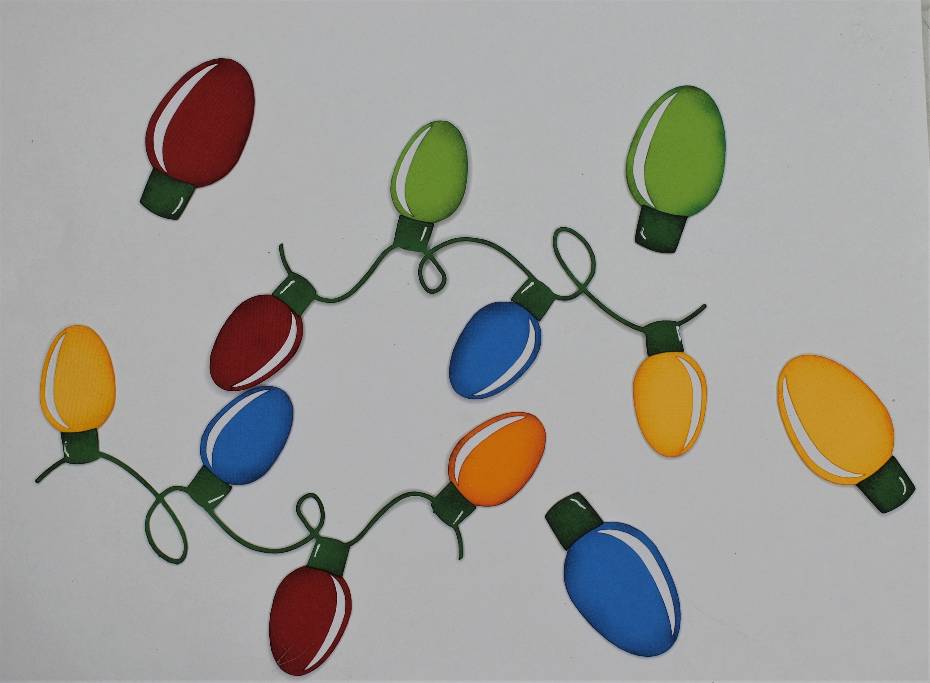 Scrapbook Accents, Light Strand, Bulbs, Christmas, Decorations, Paper ...