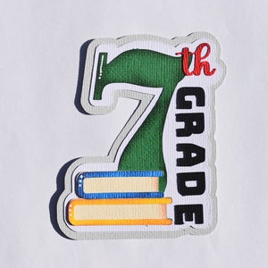Scrapbook Title, 7th Grade, School, Paper Piecing, Die Cut, Reddie13 - Etsy