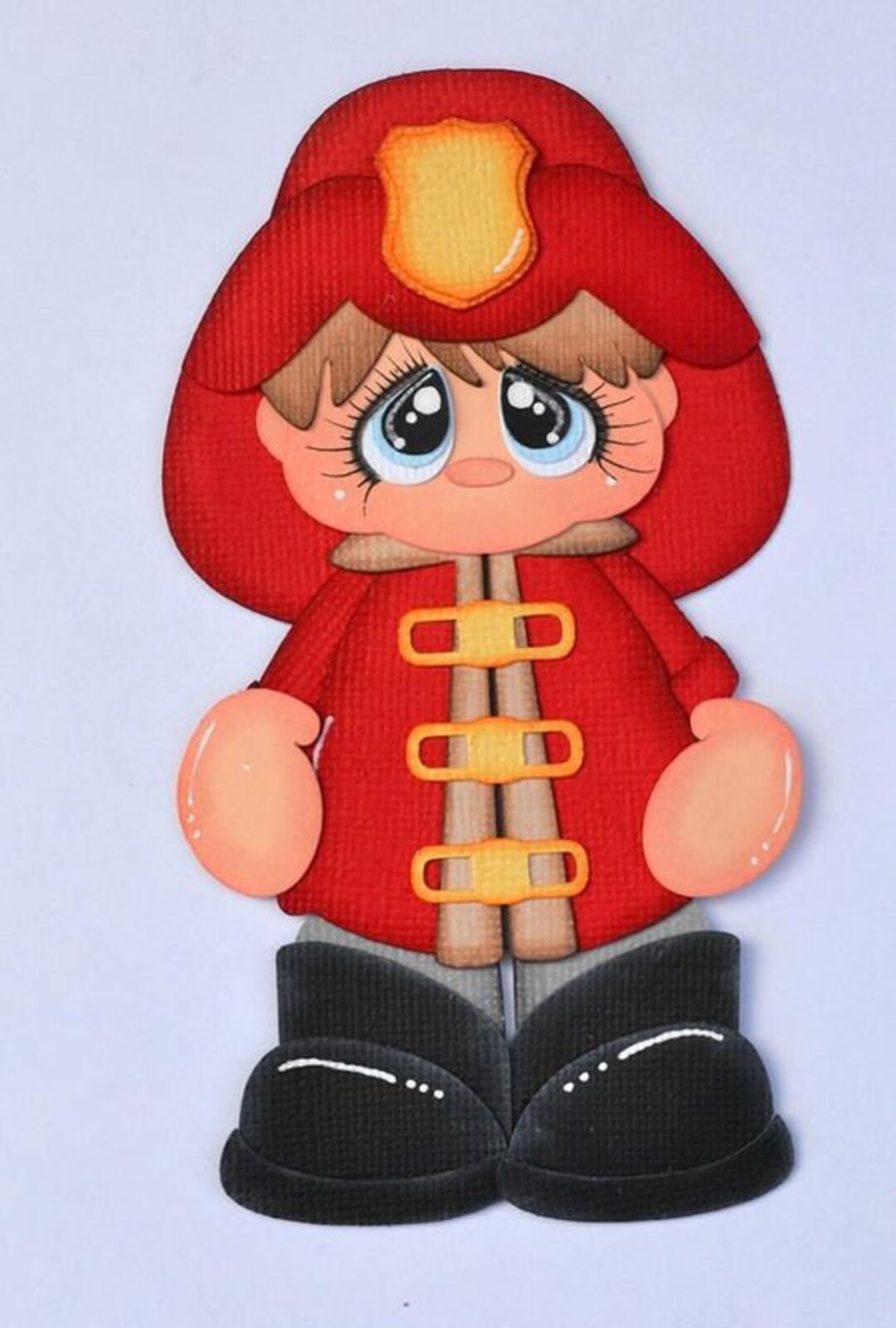 Scrapbook Accent, Fireman, Firefighter, Paper Piecing, Die Cut ...