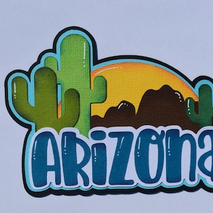 Scrapbook Title, Arizona State Title, Paper Piecing Die Cut, Travel ...
