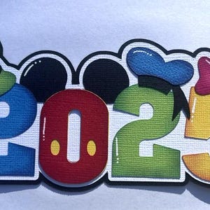 Scrapbook Title 2025, Disney, Disneyland, Disneyworld, Vacation, Paper ...