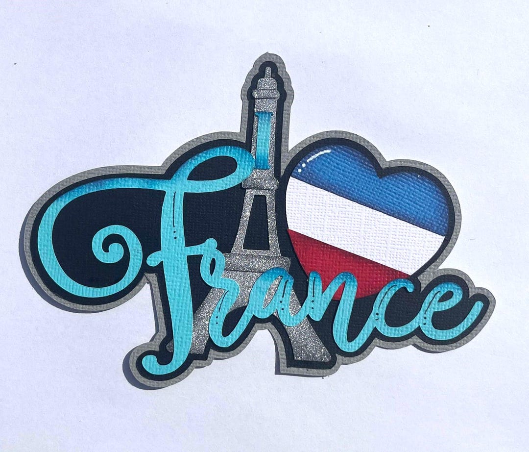 Scrapbook Title France, Travel, International, Paper Piecing, Die Cut ...