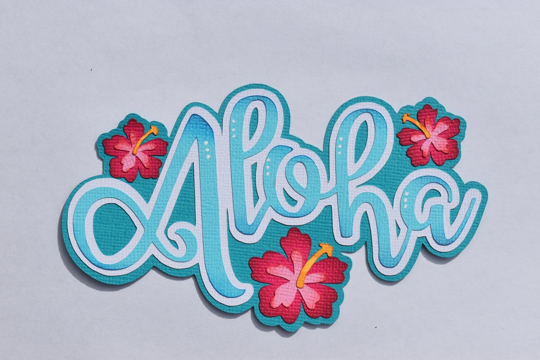 Scrapbook Title, Aloha, Hawaii, Tropical, Vacation, Travel, Paper ...