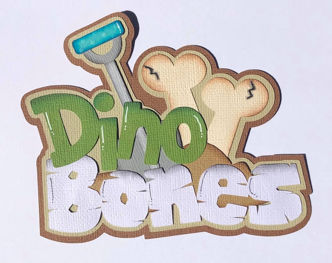 Scrapbook Title, Dino Bones, Archeology, Dig Kit, Paper Piecing, Die ...
