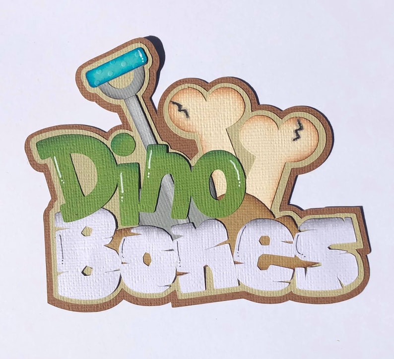 Scrapbook Title, Dino Bones, Archeology, Dig Kit, Paper Piecing, Die ...