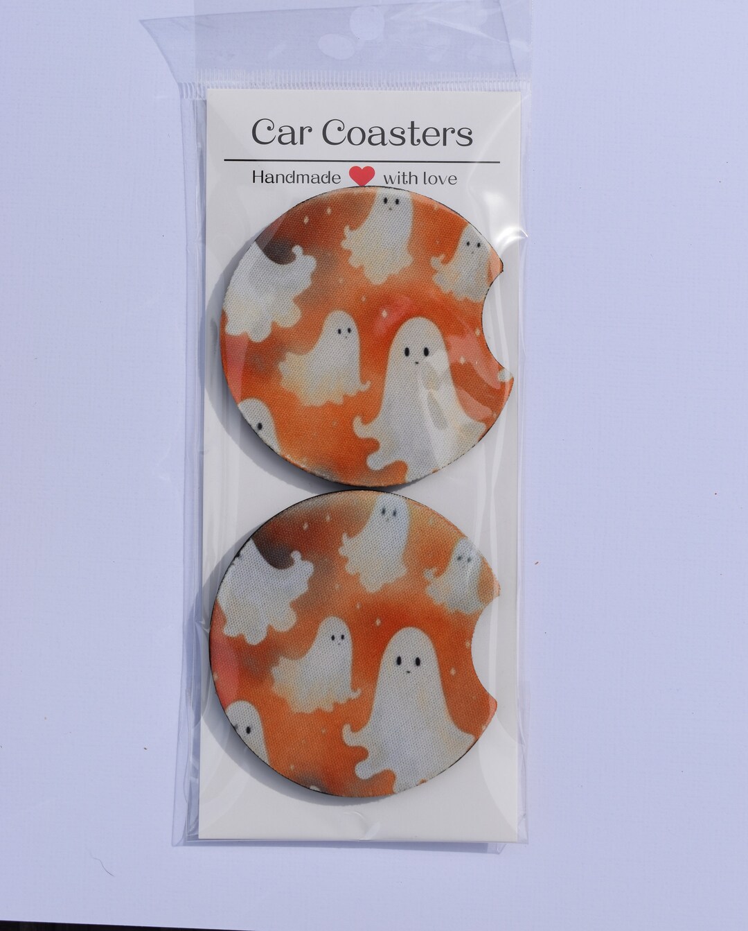 Neoprene Car Coaster Ghosts Halloween Reddie13 - Etsy