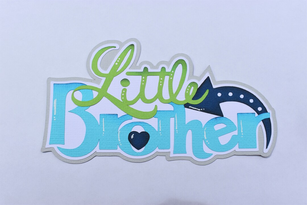 Paper Piecing Little Brother, Sibling, Scrapbook, Page, Layout, Die Cut ...