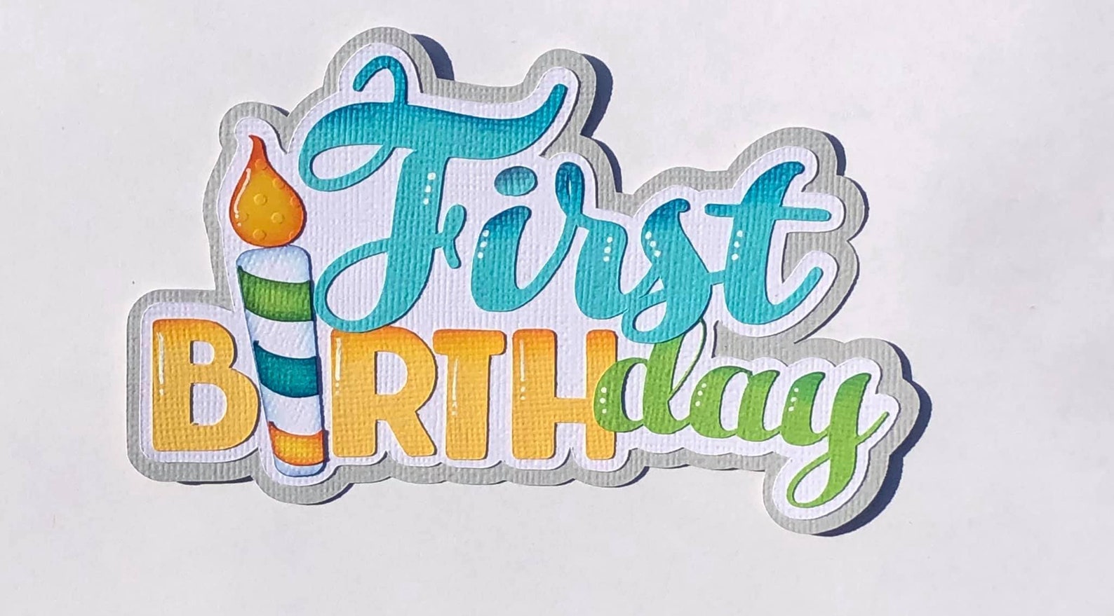 Paper Piecing, First Birthday, Scrapbook, Page, Layout, Die Cut - Etsy