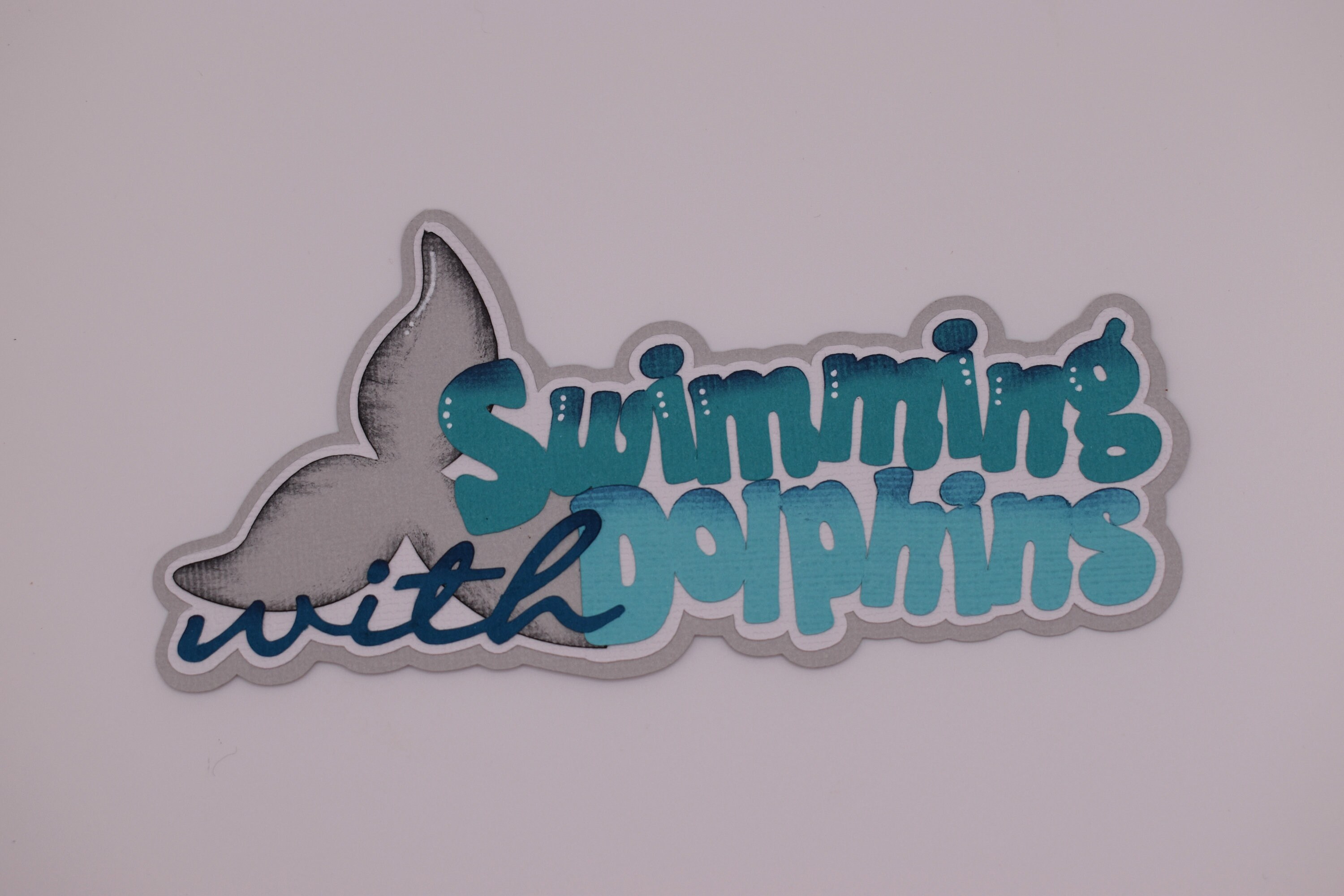 Scrapbook Title Swimming With Dolphins, Ocean, Vacation, Paper Piecing ...