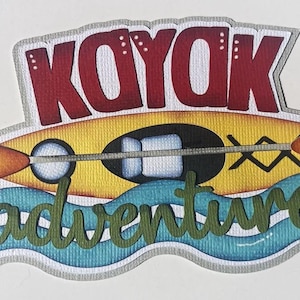 Scrapbook Title, Paper Piecing Kayak Adventures, River, Lake, Travel ...