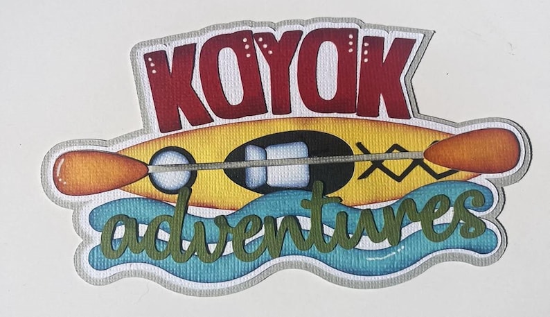 Scrapbook Title, Paper Piecing Kayak Adventures, River, Lake, Travel ...