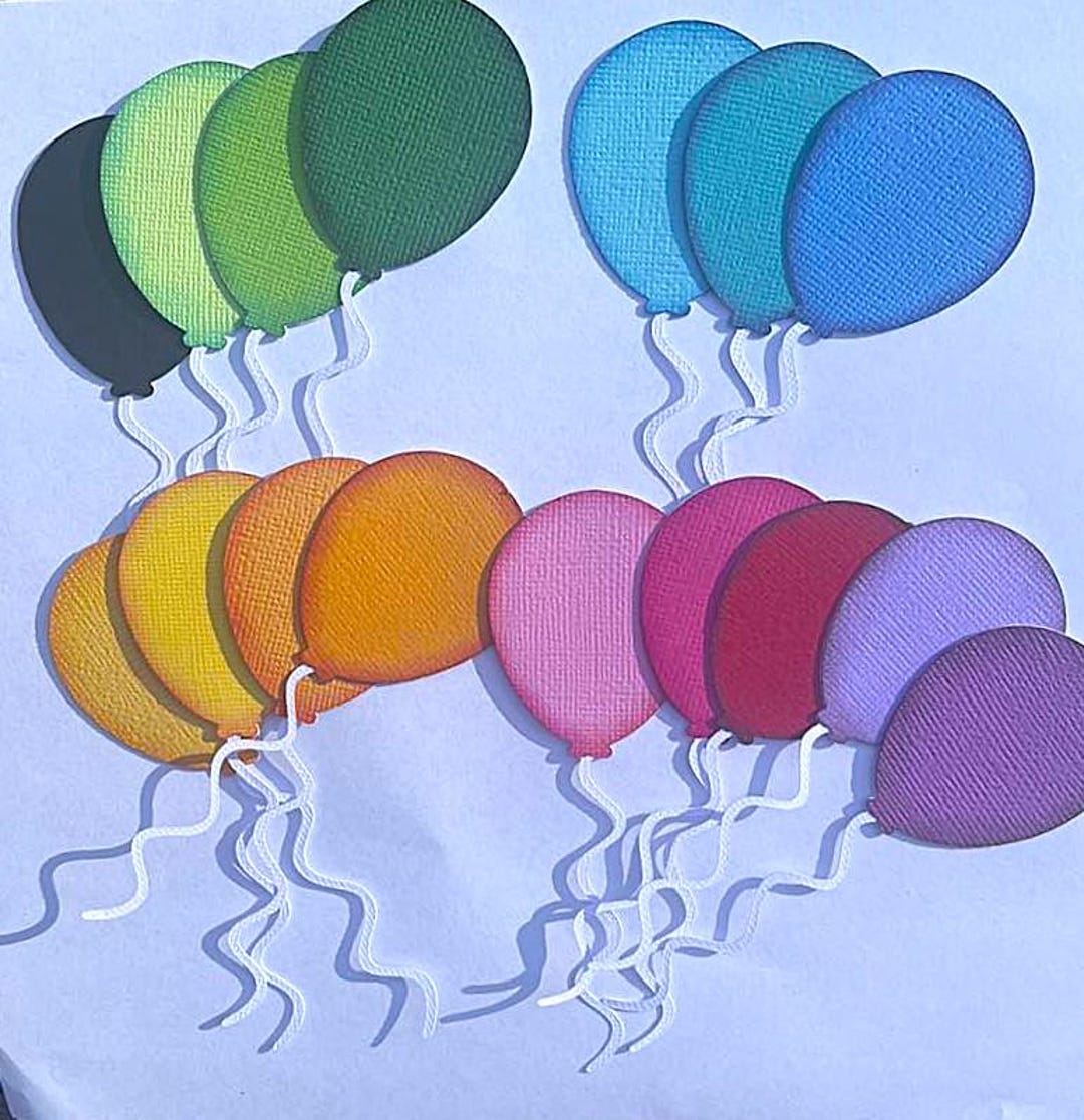 Scrapbook Accents, Purchase Seperate or the Set, Balloons With Tail ...