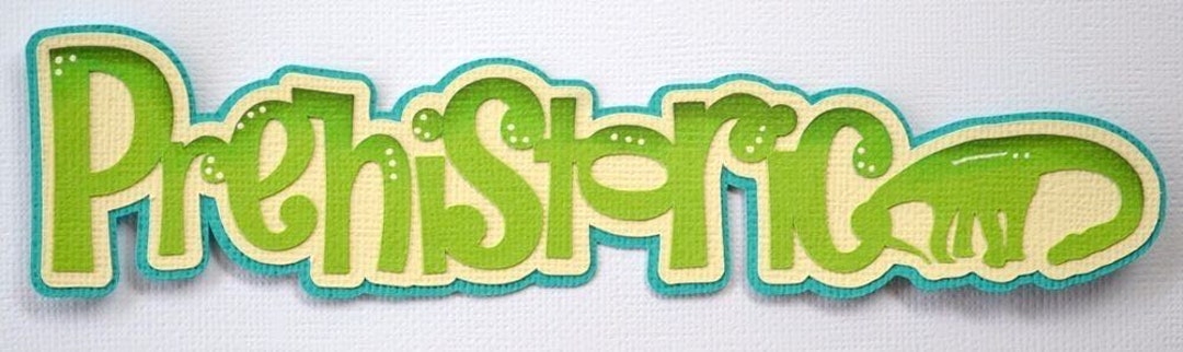 Scrapbook Title, Prehistoric, Dinosaur, Paper Piecing, Die Cut ...