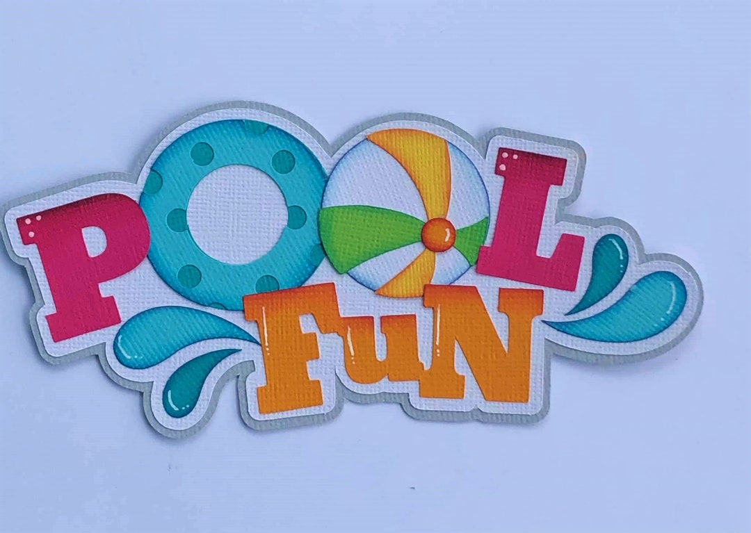Pool Fun, Paper Piecing, Die Cut, Summer, Beach, Pool, Scrapbook, Page ...