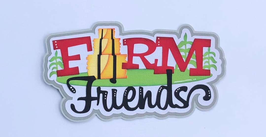 Farm Friends Paper Piecing, Scrapbook Pages, Layouts, Cow, Sheep, Pig ...