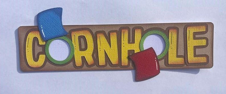 Scrapbook Title, Cornhole, Activities, Paper Piecing, Die Cut, Reddie13 ...
