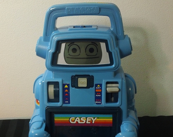 Vintage 1985 Playskool Electronic Robot Toy Casey the Talking Tape ...