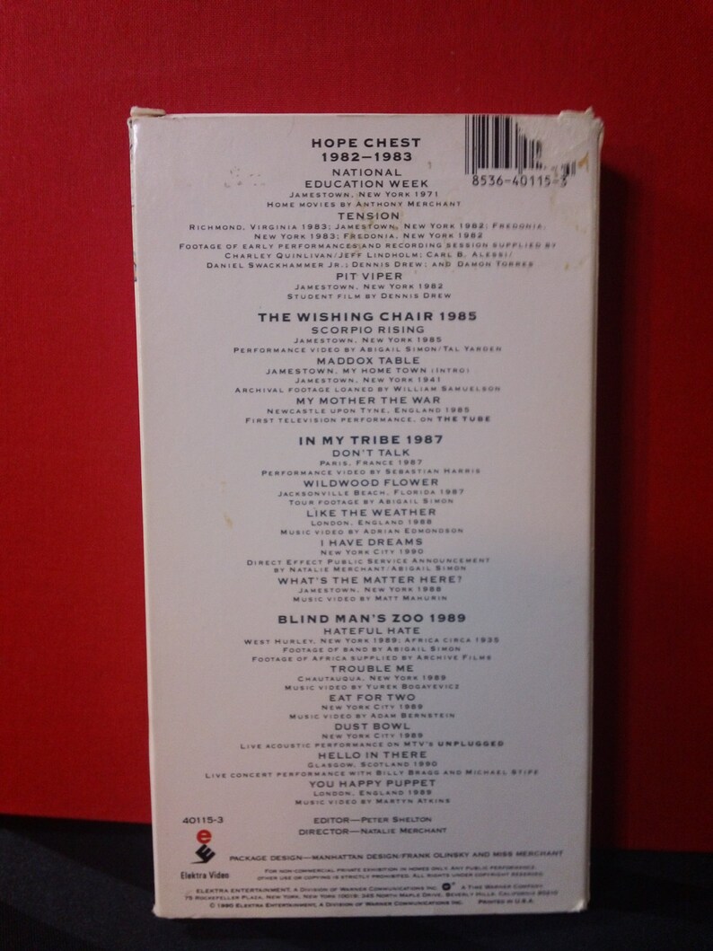 10000 Maniacs Time Capsule VHS video cassette | Etsy