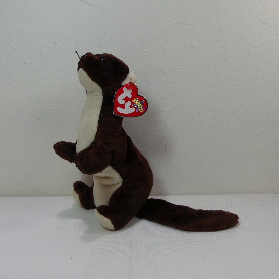 Runner nice Poem Ty Beanie Babies Plush Ferret/mongoose 4304 Vintage ...