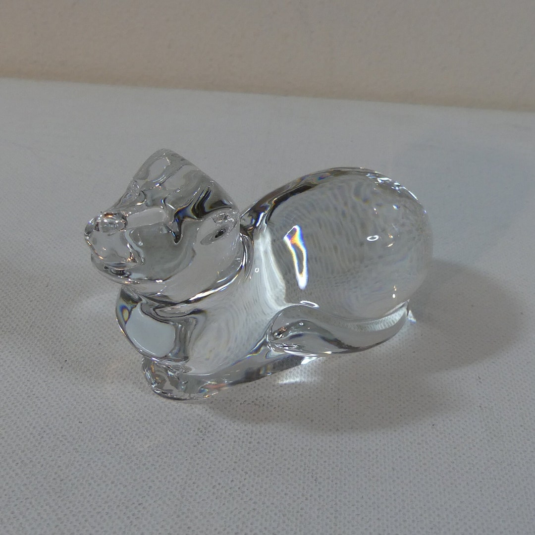 Atlantis Crystal Cat Figurine Paperweight - Etsy