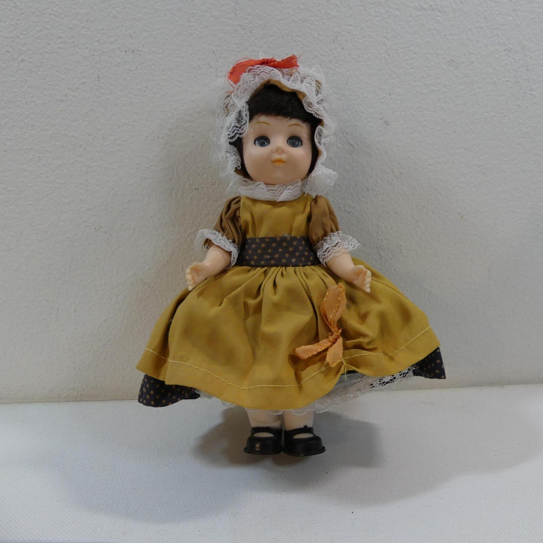 Vintage New Bright 7" Plastic Girl Costume Doll With Sleepy Eyes in ...