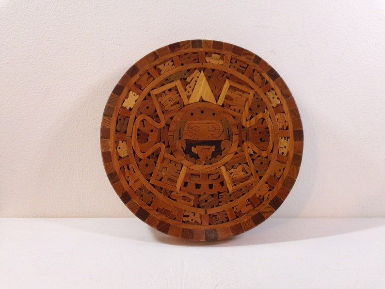 Vintage Handcrafted 8 Aztec Sun Stone Calendar Replica - Etsy