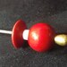 Vintage Red and White Beaded Hat Pin Retro Handmade Long - Etsy