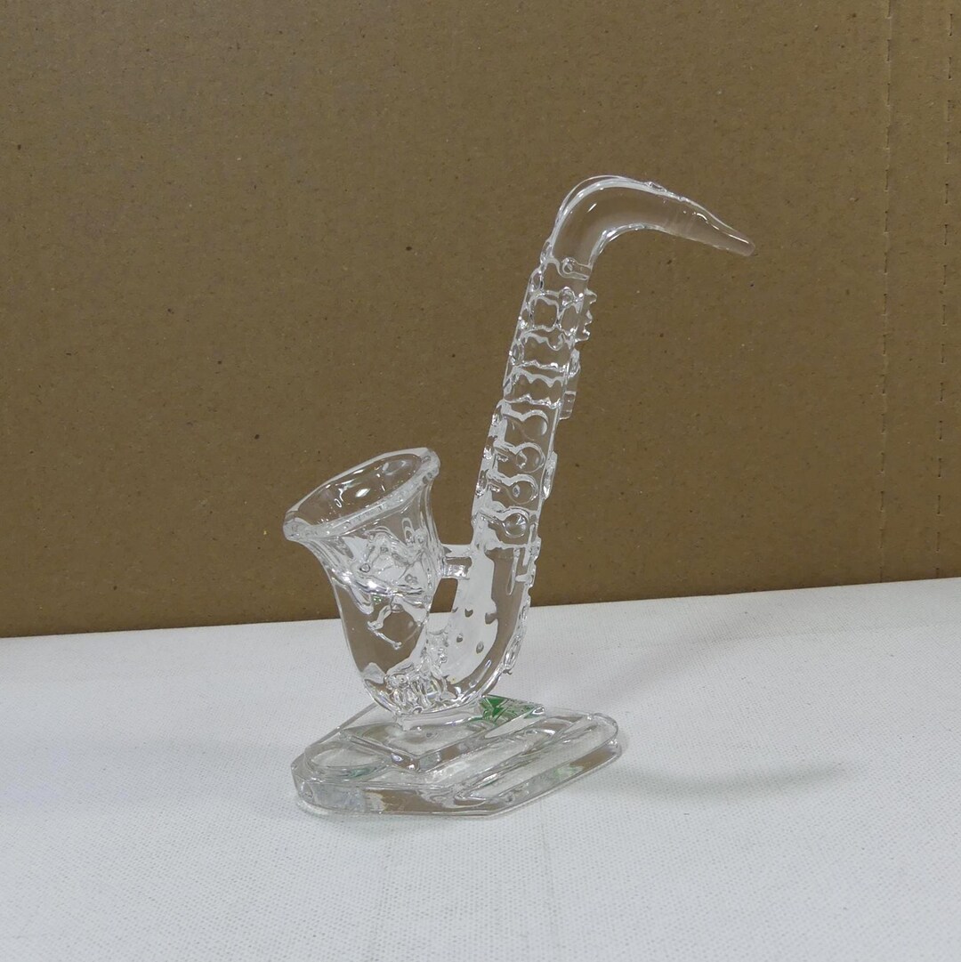 Kristalcolor Italy 24% Lead Crystal Saxophone Figurine Paperweight - Etsy