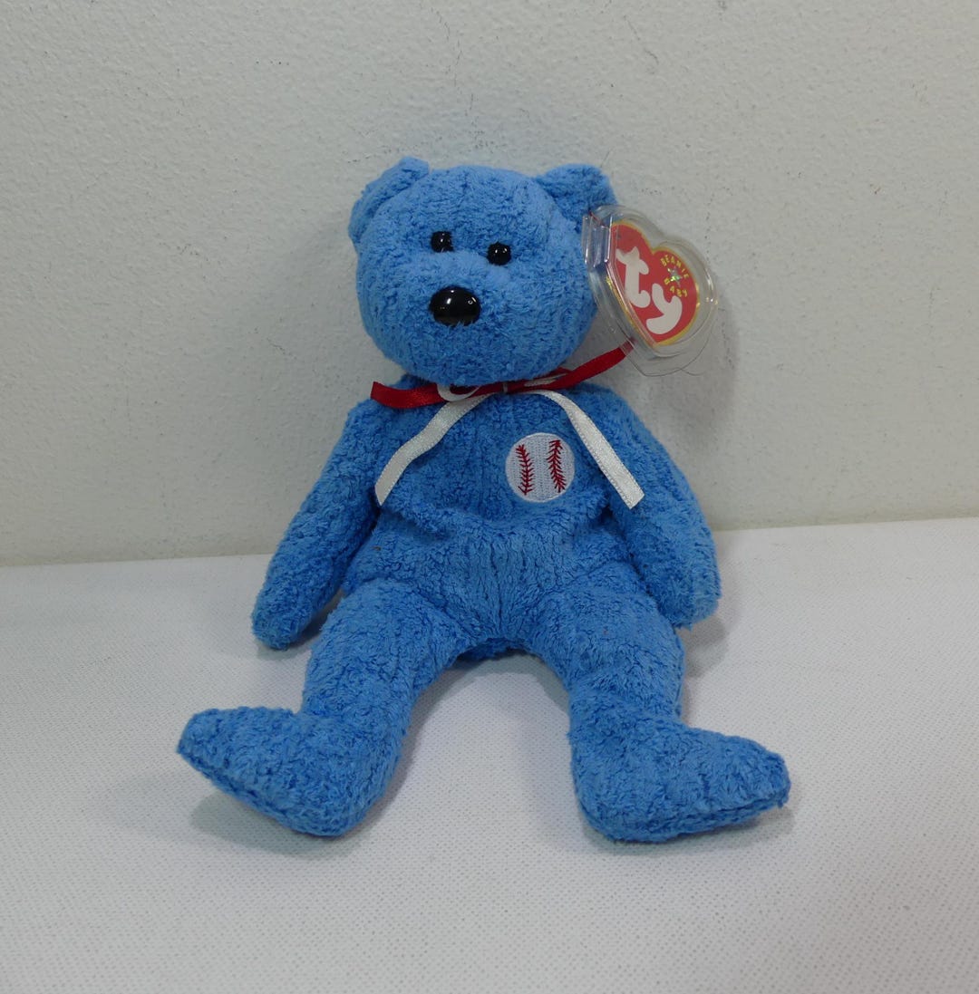 Addison ~ Ty Beanie Babies Plush Baseball Bear #4362 ~ Vintage 2001 ...