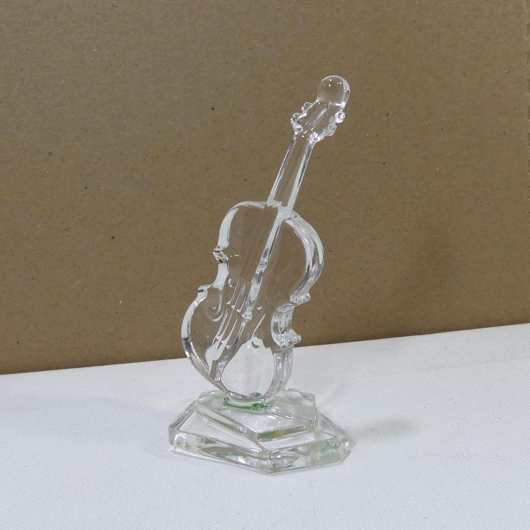 Kristalcolor Italy 24% Lead Crystal Violin or Fiddle Figurine ...